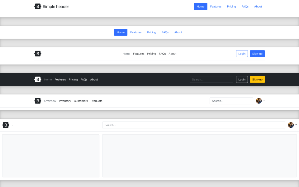 Examples · Bootstrap v5.2