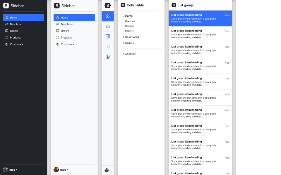 Examples · Bootstrap v5.2