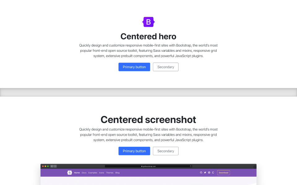 Examples · Bootstrap v5.3
